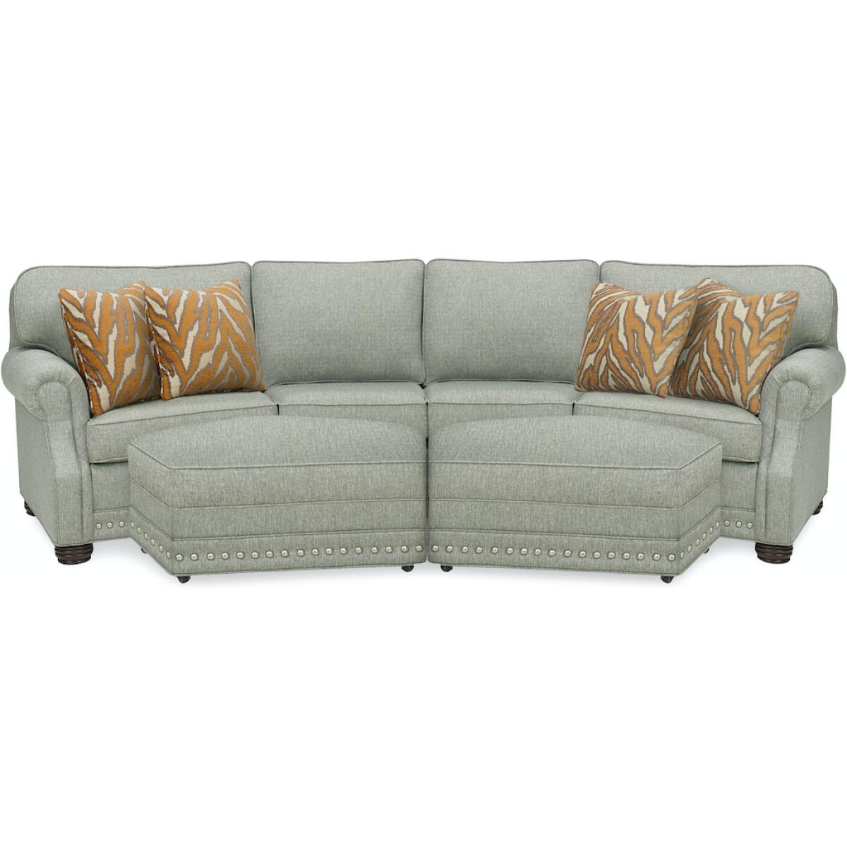 7702 Tailor Made Sectional with 7723 Ottomans – BILTRITE - Greenfield ...