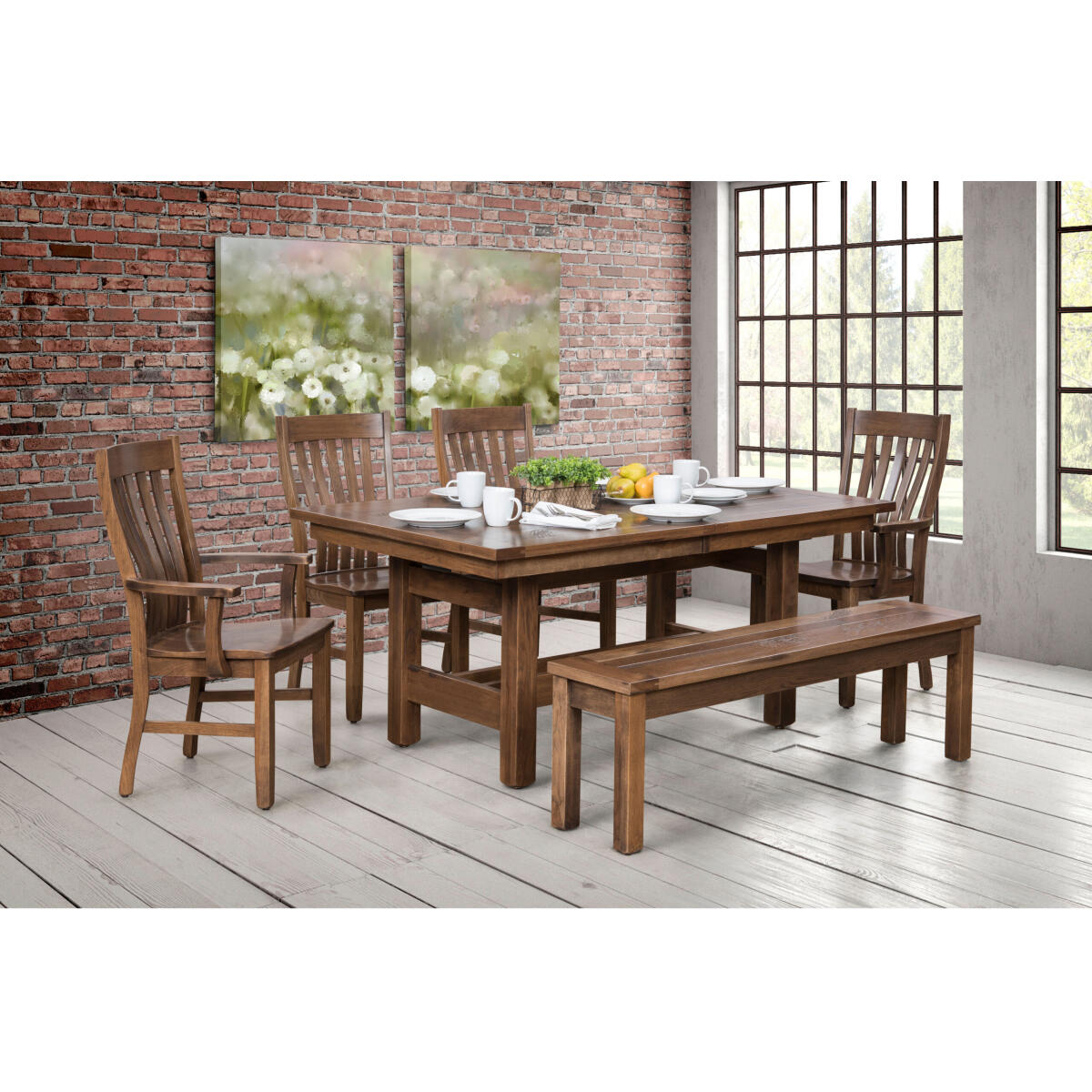 Rocky 6 Piece Ohio Amish Made- Real Solid Wood Dining Set – BILTRITE ...