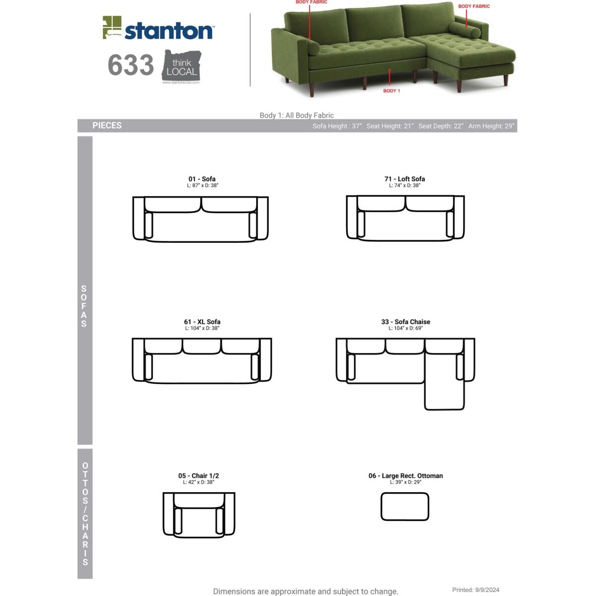 Ranier Sofa Chaise – BILTRITE - Greenfield - Metro Milwaukee Furniture ...