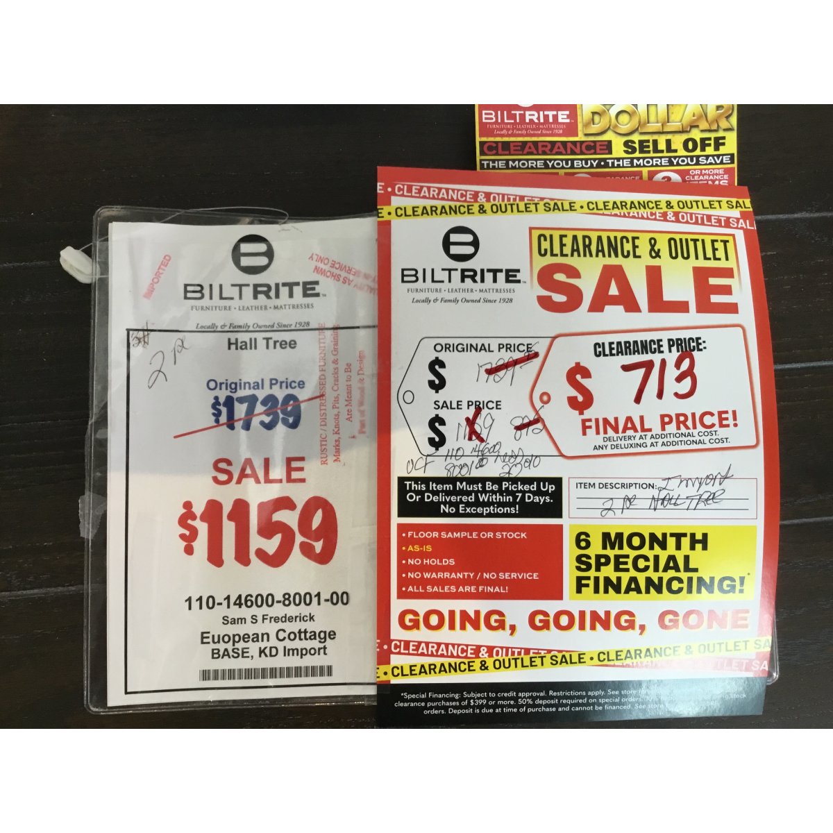 Sam S.Frederick Hall Tree Final Price – BILTRITE - Greenfield - Metro ...