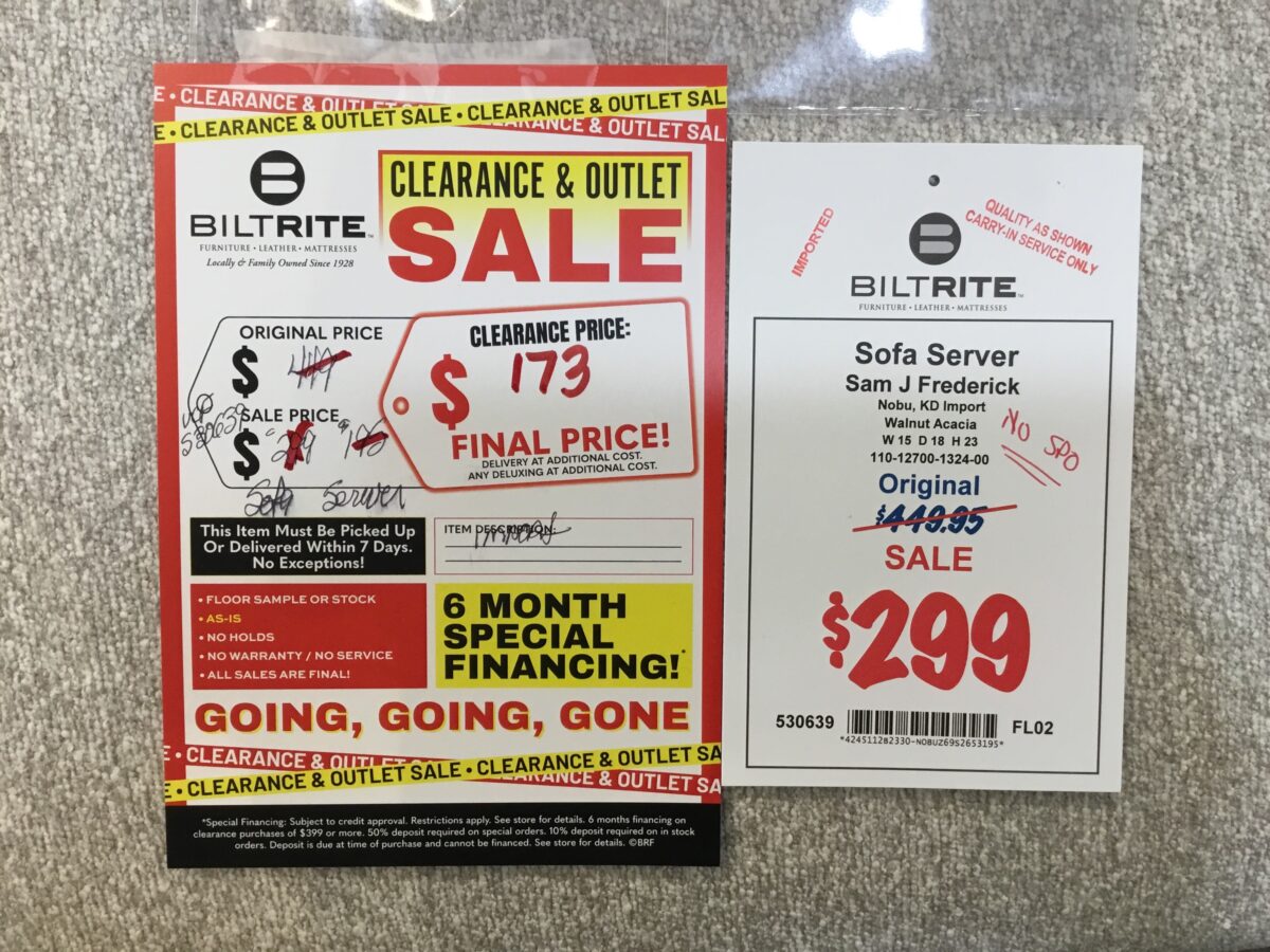 Sam J. Sofa Server Final Price – BILTRITE - Greenfield - Metro ...